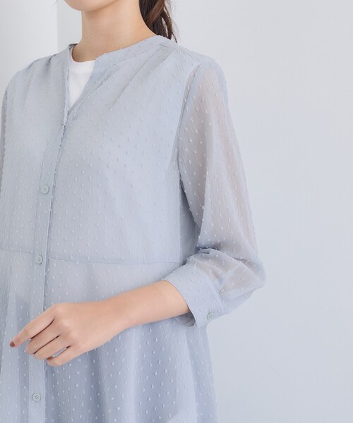 セール】シアードット切り替えブラウス（シャツ/ブラウス）｜INDIVI