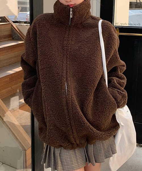 LYEON（リヨン）の「スタンドカラーボアブルゾン（ブルゾン）」 - WEAR