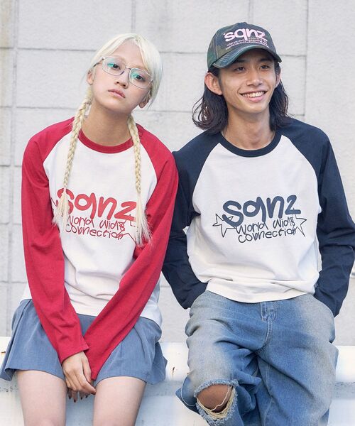 SEQUENZ（シークエンズ）の「【SEQUENZ（シークエンズ）】sqnz logo raglan L/S TEE / クルーネック 長袖 ラグラン オーバーサイズ（Tシャツ/カットソー ...