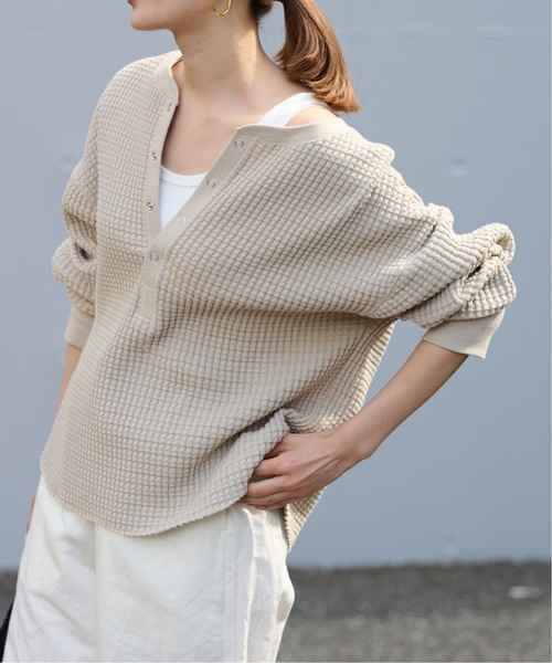 FRAMeWORK（フレームワーク）の「≪追加≫【WEB限定】ヘビーワッフル2WAYプルオーバー2（Tシャツ/カットソー）」 - WEAR