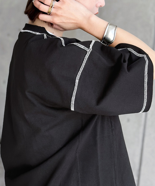 Java（ジャバ）の「《JaVaジャバ 別注》大人ヴィンテージ。プリントアウトステッチリバースウィーブ風Tシャツ（Tシャツ/カットソー）」 - WEAR