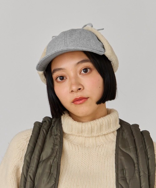 OVERRIDE（オーバーライド）の「【Ginzamag.com 掲載】OVERRIDE MELTON EARFLAP 6P CAP / オーバーライド（キャップ）」 - WEAR