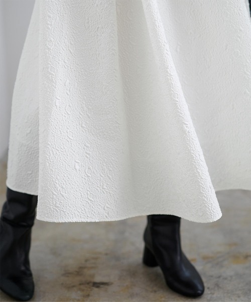 UR'S（ユアーズ）の「ふくれジャガードウエストタックフレアスカート（スカート）」 - WEAR