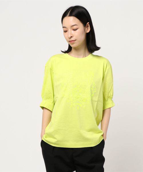 KENZO（ケンゾー）の「Neon Tiger Puff Sleeve Tee（Tシャツ/カットソー）」 - WEAR