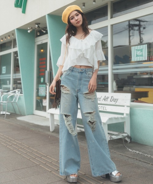 REDYAZEL（レディアゼル）の「ハードダメージデニムパンツ（デニムパンツ）」 - WEAR