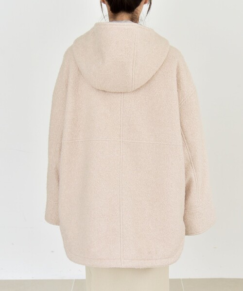 セール】quaranciel: スタンドカラー フーデット ミディ コート
