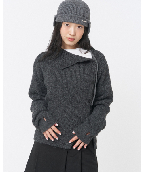Side button knit CHARCOAL（ニット/セーター）｜Miseki SEOUL（ミセキソウル）のファッション通販 ...