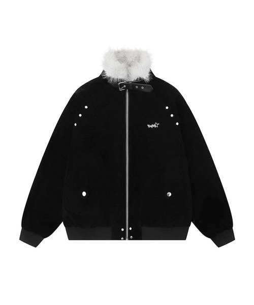 フェイクムートンジップアップジャケット（ブルゾン）｜HOOK（フック