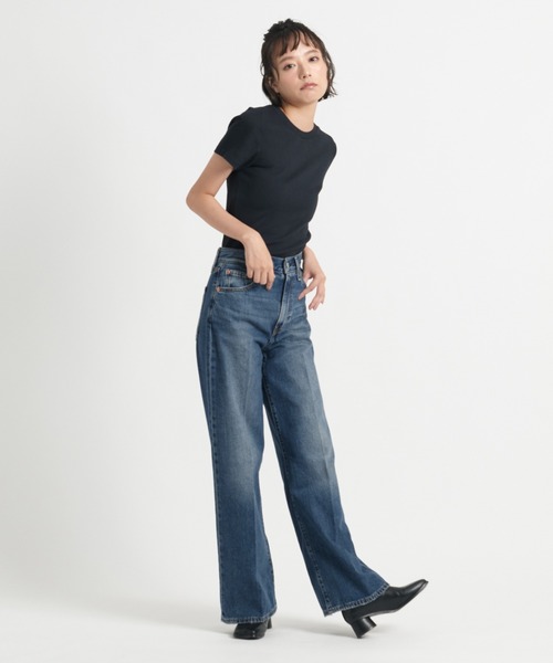セール】Levi's/リーバイス RIBCAGE WIDE LEG ジーンズ ダーク