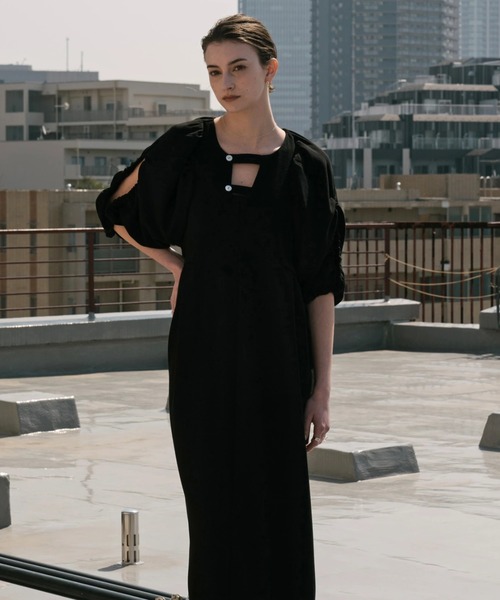 WILLFULLY（ウィルフリー）の「hole gather sleeve front tab 2way OP（ワンピース）」 - WEAR