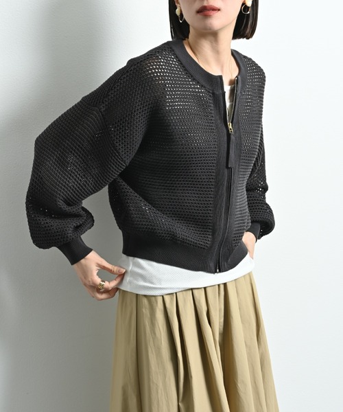 INTERPLANET（インタープラネット）の「メッシュニットZIPブルゾン（ブルゾン）」 - WEAR