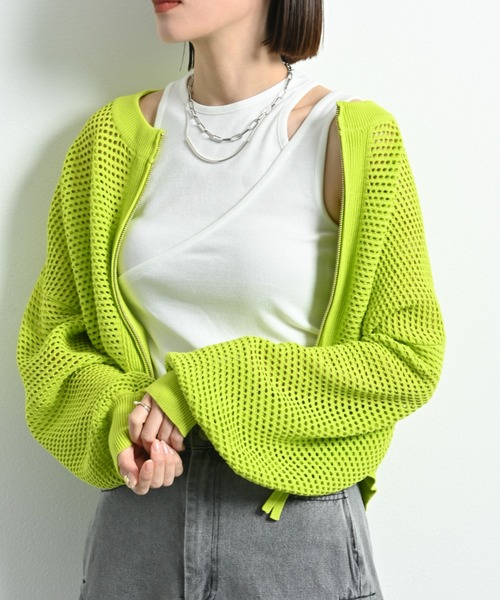 INTERPLANET（インタープラネット）の「メッシュニットZIPブルゾン（ブルゾン）」 - WEAR