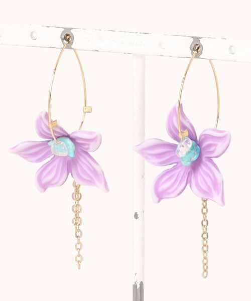 【Tropicana】お花のしずく型フープピアス（ピアス（両耳用））｜tone（トーン）のファッション通販 - ZOZOTOWN
