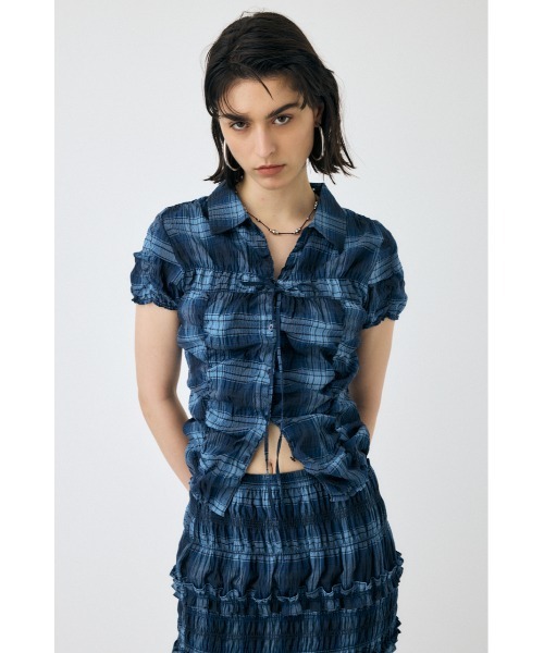 MOUSSY（マウジー）の「【セットアップ対応】SHIRRING RIBBON シャツ（シャツ/ブラウス）」 - WEAR