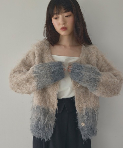 Alumu.（エルム）の「AM571000 シャギーニットカーディガン（カーディガン/ボレロ）」 - WEAR