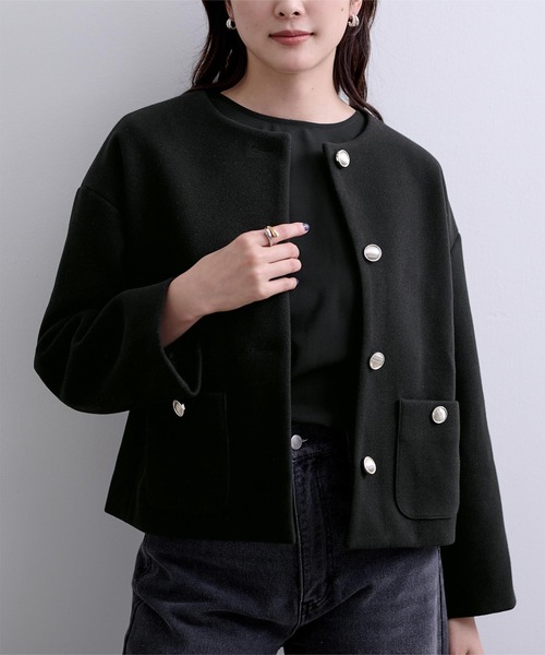 UR'S（ユアーズ）の「ウールライクゴールド釦ジャケット（テーラードジャケット）」 - WEAR