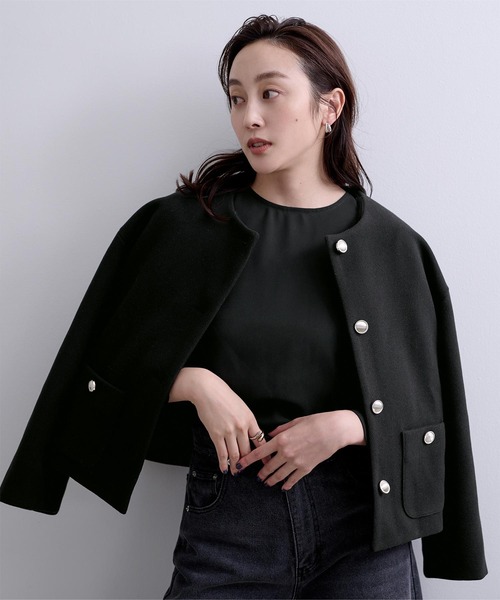 UR'S（ユアーズ）の「ウールライクゴールド釦ジャケット（テーラードジャケット）」 - WEAR