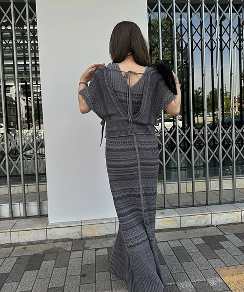 WILLFULLY（ウィルフリー）の「knit at random geometric pattern OP（ワンピース）」 - WEAR