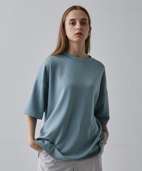 CLEL（クレイル）の「【CLEL】drape punch loose short sleeve cut sew/ドレープポンチルーズ半袖カットソー（Tシャツ/カットソー）」 - WEAR