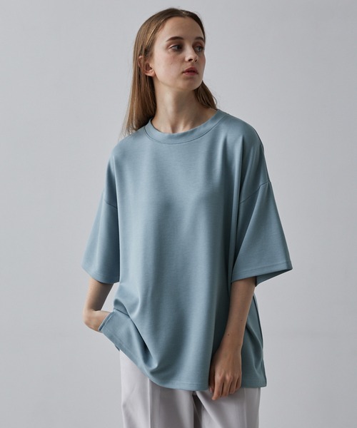 CLEL（クレイル）の「【CLEL】drape punch loose short sleeve cut sew/ドレープポンチルーズ半袖カットソー（Tシャツ/カットソー）」 - WEAR