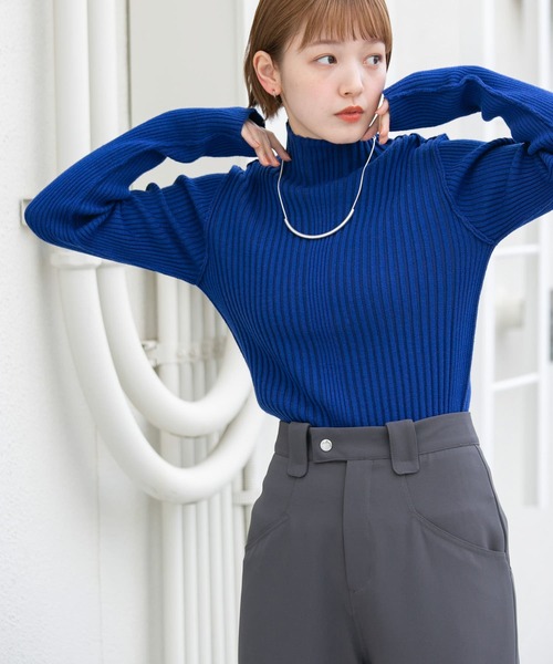 KBF（ケイビーエフ）の「illi ランダムRIBハイネックニット（ニット/セーター）」 - WEAR