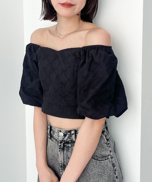 Heather（ヘザー）の「コットンリボンレースブラウス（半袖） 126516（シャツ/ブラウス）」 - WEAR