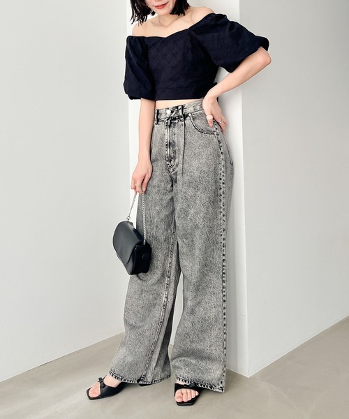 Heather（ヘザー）の「コットンリボンレースブラウス（半袖） 126516（シャツ/ブラウス）」 - WEAR