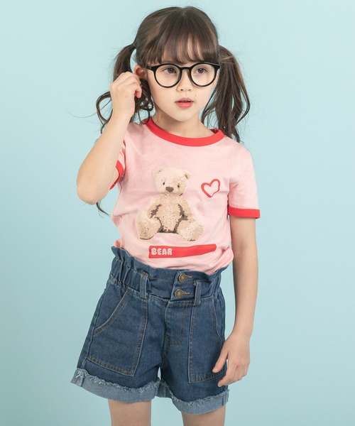 URBAN CHERRY（アーバンチェリー）の「ハートベアープリントパイピングTシャツ（Tシャツ/カットソー）」 - WEAR