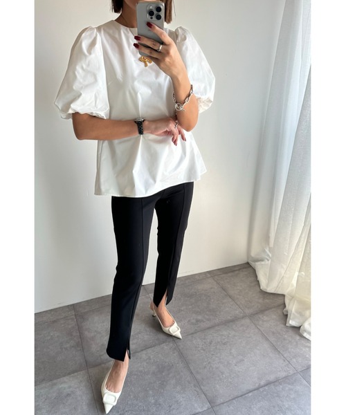 &. NOSTALGIA（アンドドットノスタルジア）の「【ZOZO限定】@reeechan419コラボ バックティアードバルーンスリーブブラウス（シャツ/ブラウス）」 - WEAR