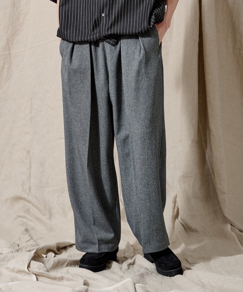 WETTEMPT（ウィテンプト）の「2 TUCK MELANGE EASY SLACKS /ツータックメランジイージースラックス（スラックス）」 - WEAR