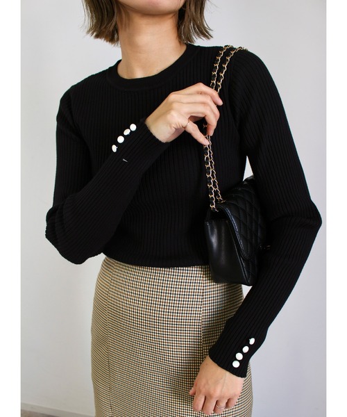 MLI'A（エムリア）の「袖ボタンニット（ニット/セーター）」 - WEAR