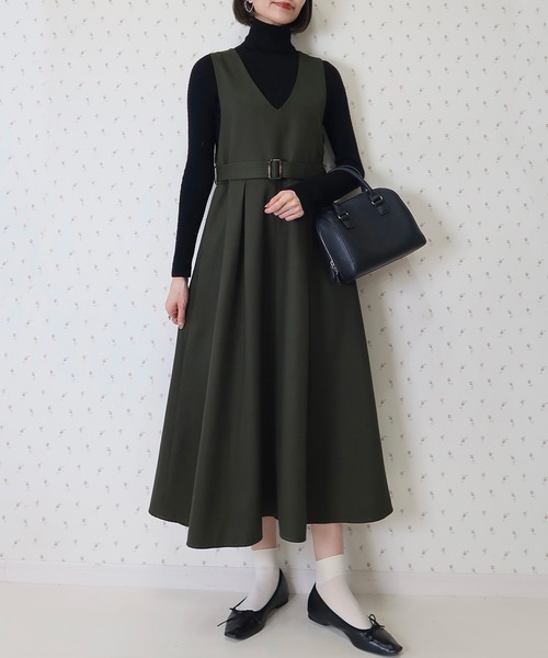 INTERPLAY（インタープレイ）の「【INTERPLAY x MAYUKO】2 Way ノースリーブタックフレア ワンピース（ジャンパースカート）」 - WEAR