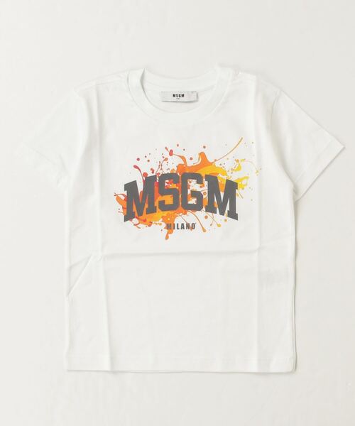 MSGM（エムエスジーエム）の「MSGM(エムエスジーエム)Kids & Junior ブランドロゴグラフィック半袖Tシャツカットソー（Tシャツ/カットソー）」 - WEAR