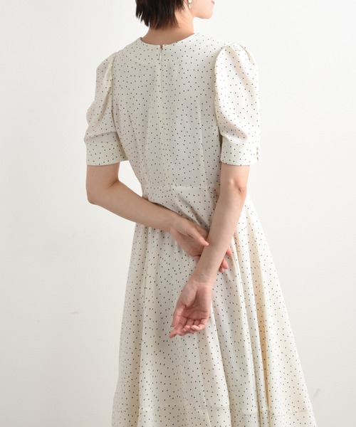 INTERPLANET（インタープラネット）の「ポーラドット5分袖フレアーワンピース（ワンピース）」 - WEAR