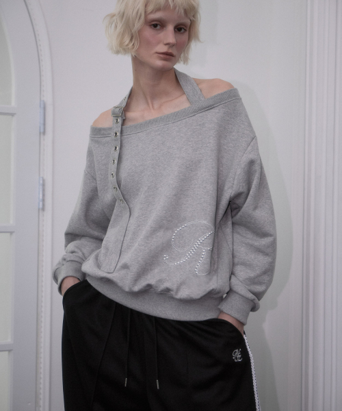 ROSEFRANTZ（ロゼフランツ）の「Eyelet Strap Open Sweatshirt [Gray]（スウェット）」 - WEAR