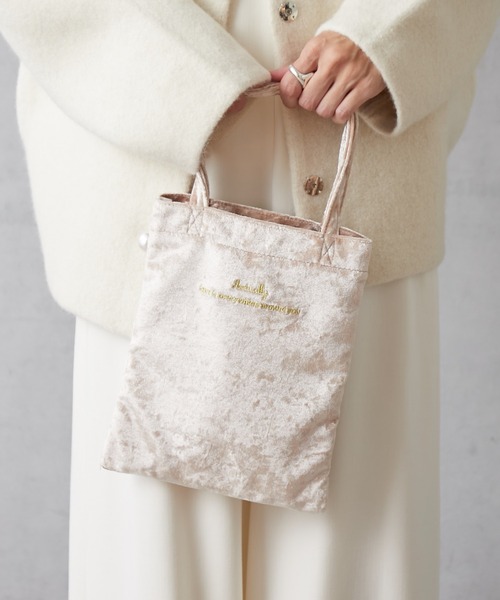 Actually（アクチュアリー）の「ベロアトート Sサイズ（ハンドバッグ）」 - WEAR