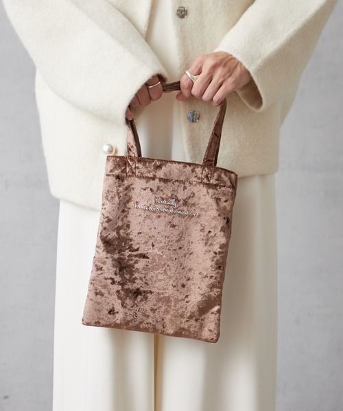 Actually（アクチュアリー）の「ベロアトート Sサイズ（ハンドバッグ）」 - WEAR