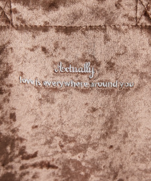 Actually（アクチュアリー）の「ベロアトート Sサイズ（ハンドバッグ）」 - WEAR