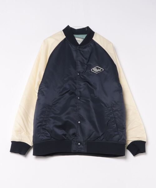 JACKET/ROIAL(ロイアル)ワンポイントシンプルデザインスタジャンブルゾン（ブルゾン）｜roial（ロイアル）のファッション通販 ...