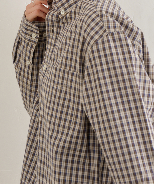 セール】PLAID CHECK ボタンダウンシャツ（シャツ/ブラウス）｜U by