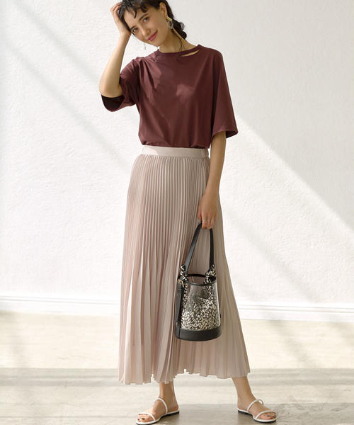 green label relaxing（グリーンレーベルリラクシング）の「＜MGHT＞FFC ウエストゴム ランダム プリーツ スカート ...