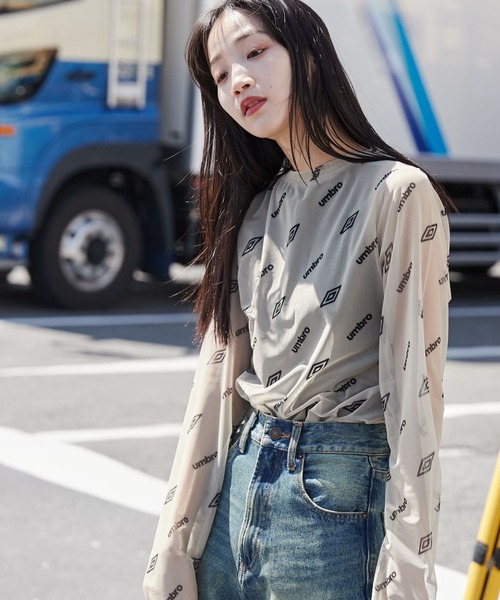 【セール】∴WEGO/【24年春夏新作】別注UMBROロゴシアーロンT（Tシャツ/カットソー）｜UMBRO（アンブロ）のファッション通販 - ZOZOTOWN