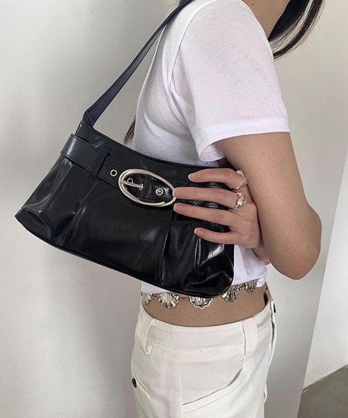 shopnikoniko（ショップニコニコ）の「バックルデザイン PUレザー ワンハンドルバッグ（ショルダーバッグ）」 - WEAR