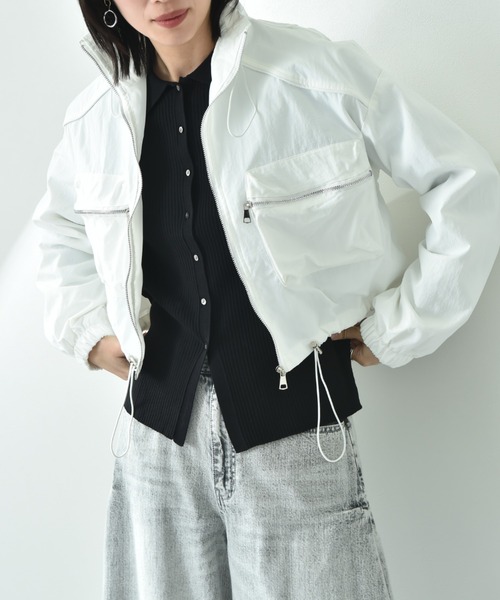 INTERPLANET（インタープラネット）の「BIGポケットデザインスタンドZIPブルゾン（ブルゾン）」 - WEAR