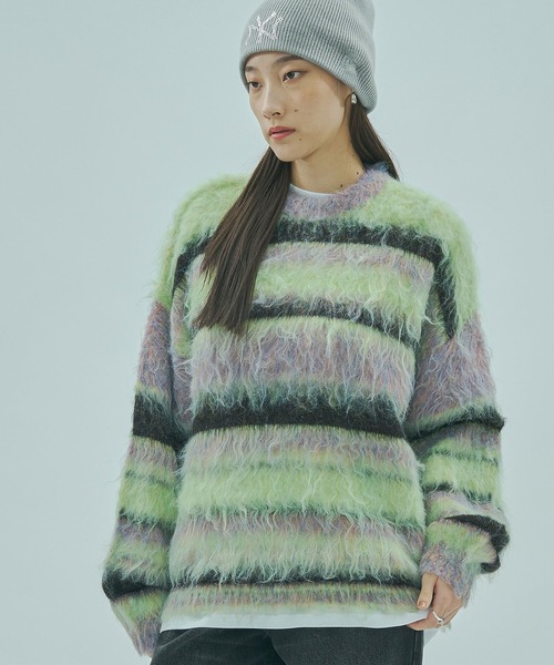 ローズバッド（ROSE BUD）/STRIPE KNIT TOP STRIPE KNIT TOP（ニット/セーター）｜ROSE BUD（ローズバッド）の