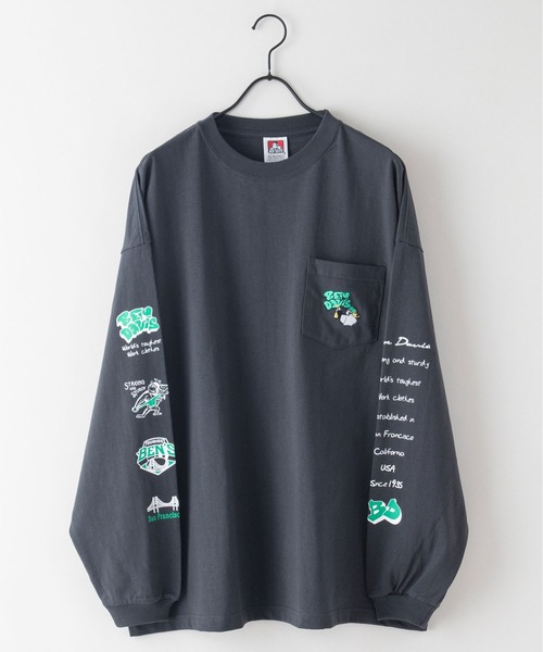 BEN DAVIS（ベンデイビス）の「【BEN DAVIS/ベンデイビス】 袖プリント バックプリント BIGシルエット ロンT ストリート ...