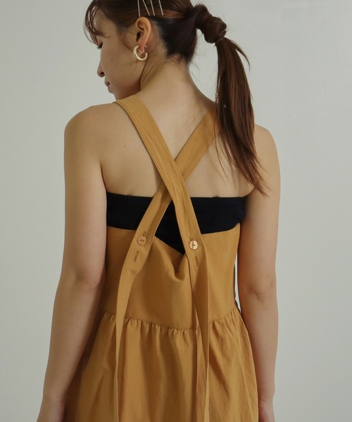 低身長向けサイズ】ブラウスレイヤードワンピース