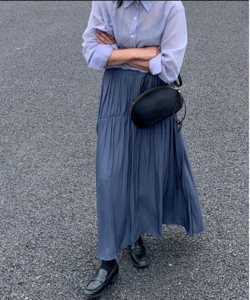 ReNorm（リノーム）の「シャンブレー切替スカート（スカート）」 - WEAR