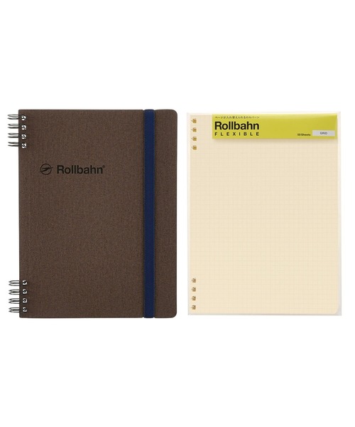 Rollbahn FLEXIBLE（ロルバーン フレキシブル）の「ロルバーン フレキシブル カバー 360° ハンスA5 2点セット（ロルバーン フレキシブル リフィル方眼A5）（手帳/メモ帳 ...