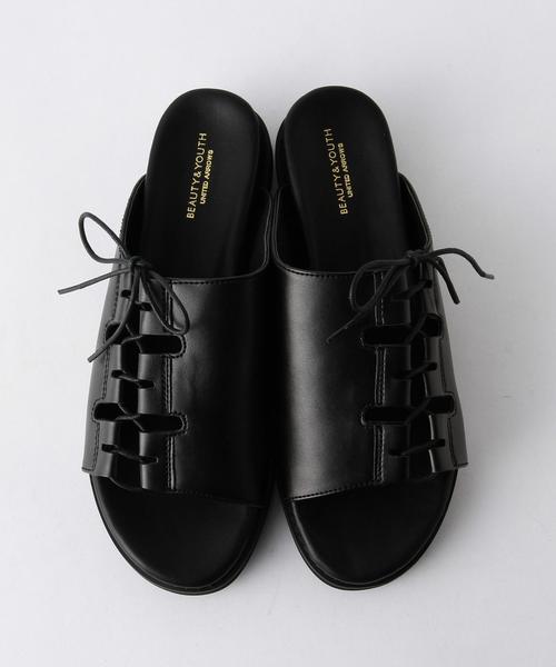 BEAUTY&YOUTH UNITED ARROWS（ビューティーアンドユースユナイテッドアローズ）の「BY サイドレースアップサンダル ...